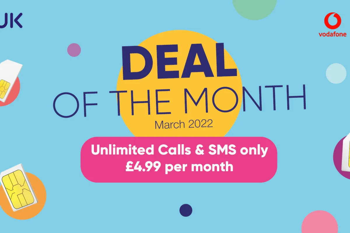 Deal of the Month – Unlimited Calls & SMS only £4.99 per month | RCUK